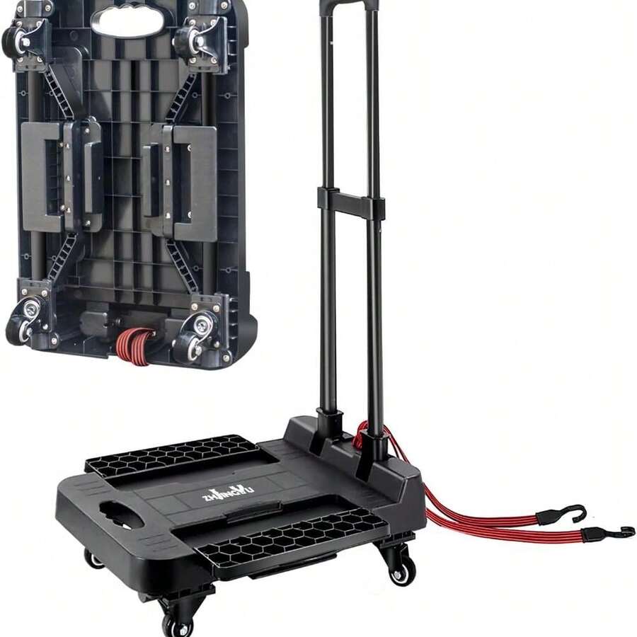 Folding Hand Truck Aluminum Trolley,Small Dolly, Foldable Roller ...