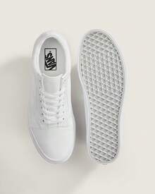 Vans Old Skool Unisex Skateboard Shoes True White | SHEIN USA
