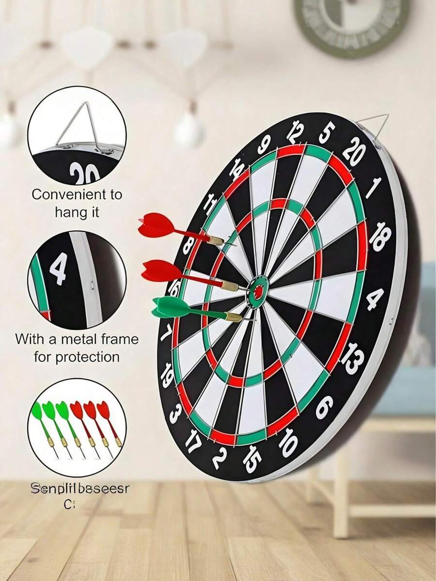 A Set Of Indoor Double-Sided Needle Dart Board And Dart Target ...