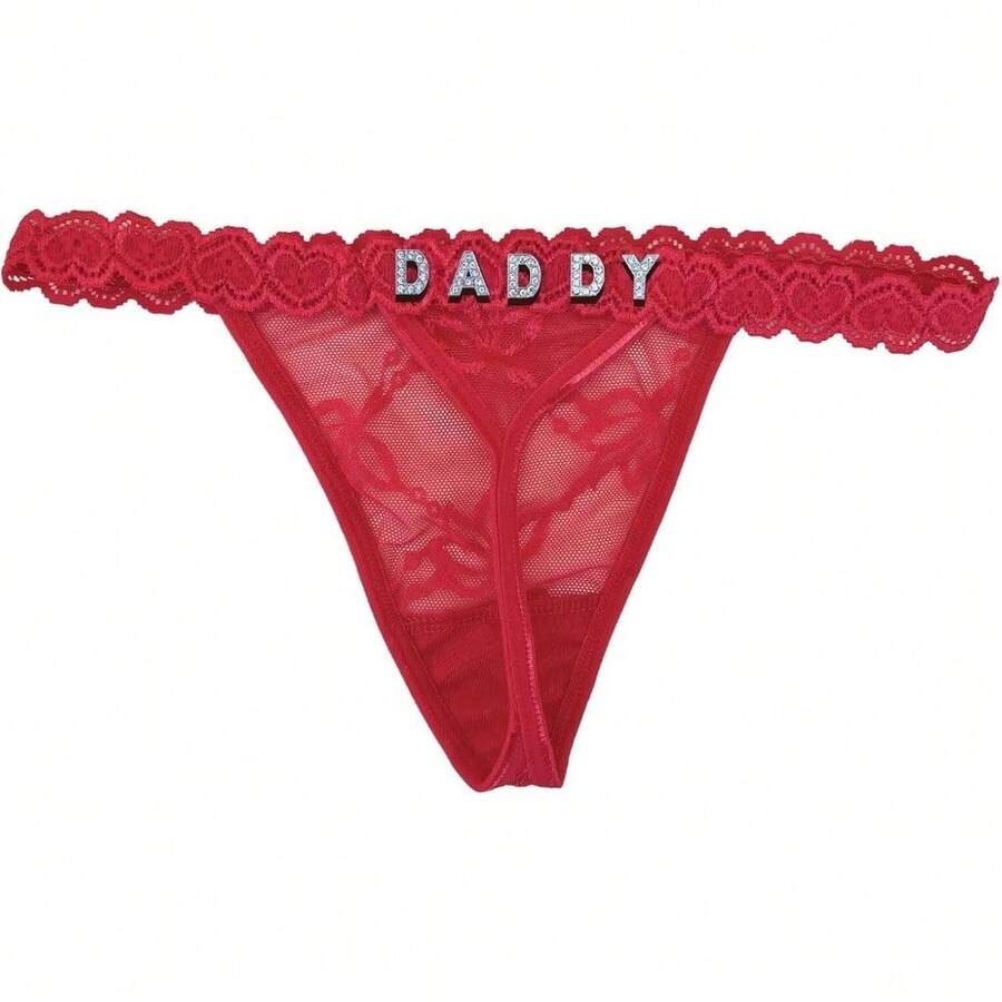 Rhinestone Thong Personalized Panties G-String Womens Sexy Underwear ...