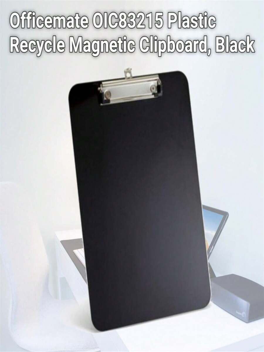 Plastic Recycle Magnetic Clipboard, Black | SHEIN USA