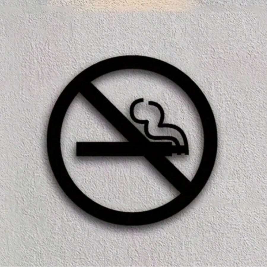 Señal de No Fumar de acrílico, señal de No Fumar negra, recordatorios ...