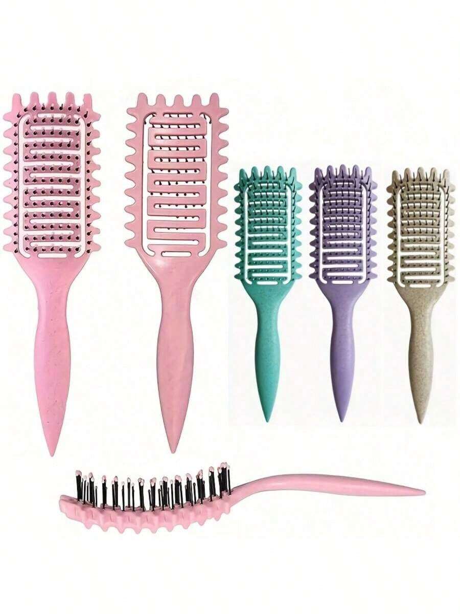 Spazzola per capelli asimmetrica e riccia, definisce e gonfia i capelli ...