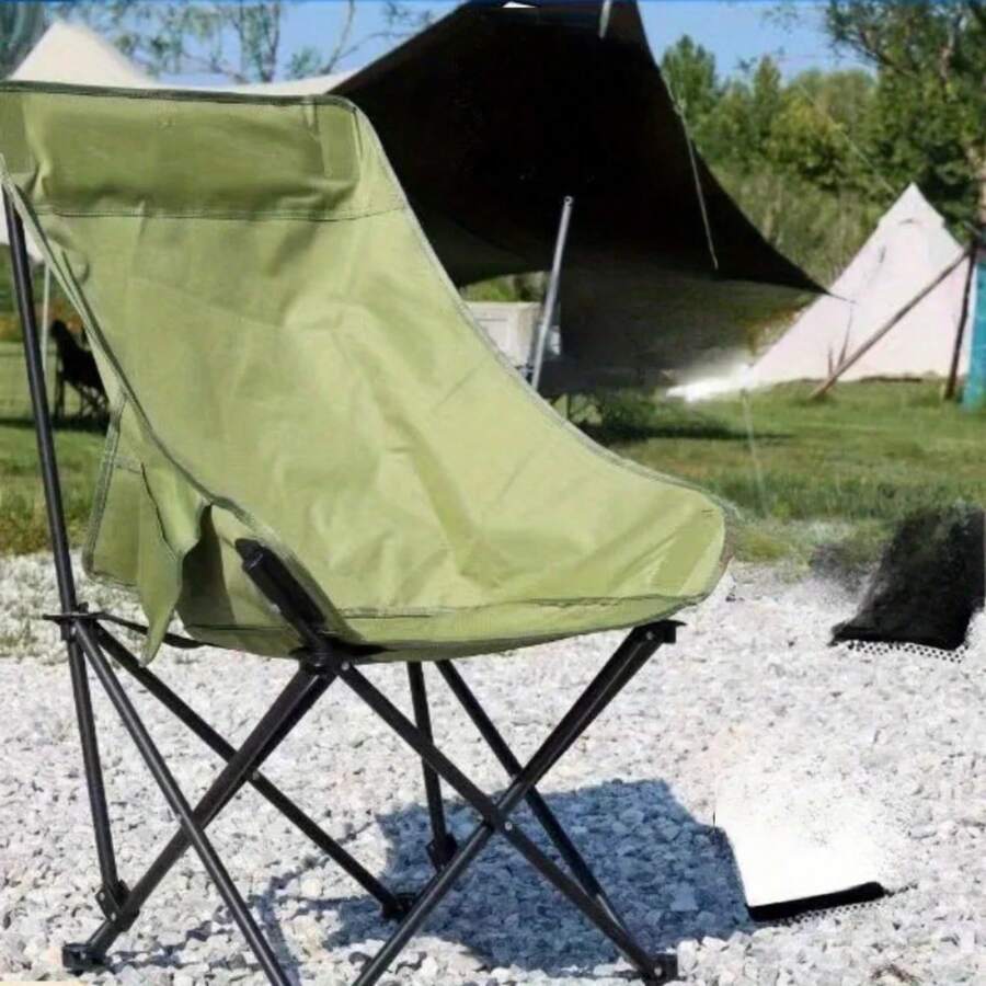 Outdoor Camping Portable Beach Chair Fishing Chair Camping Stall ...