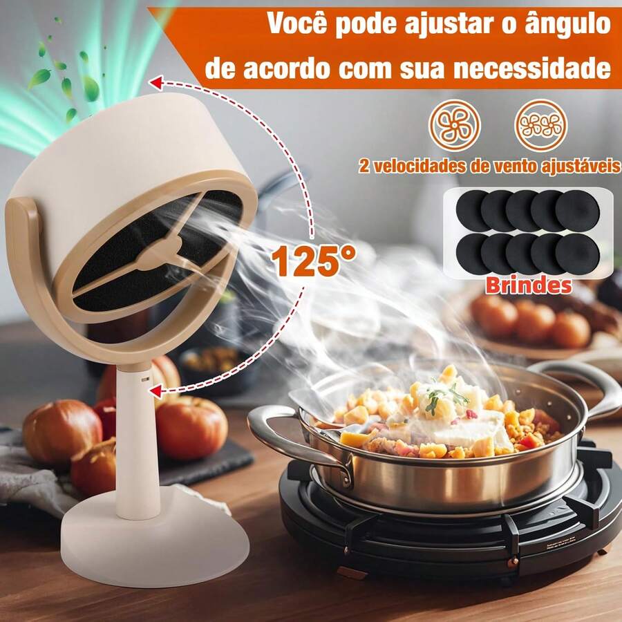 Exaustor cozinha Mini exaustor portátil Velocidades Sucção Forte E ...