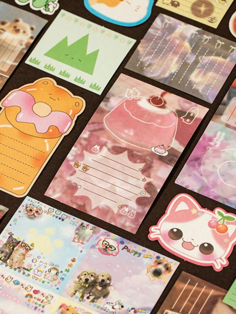 SHEIN200pCs All-Purpose Memo Notes Pack, Graffiti Style MoodSeries ...