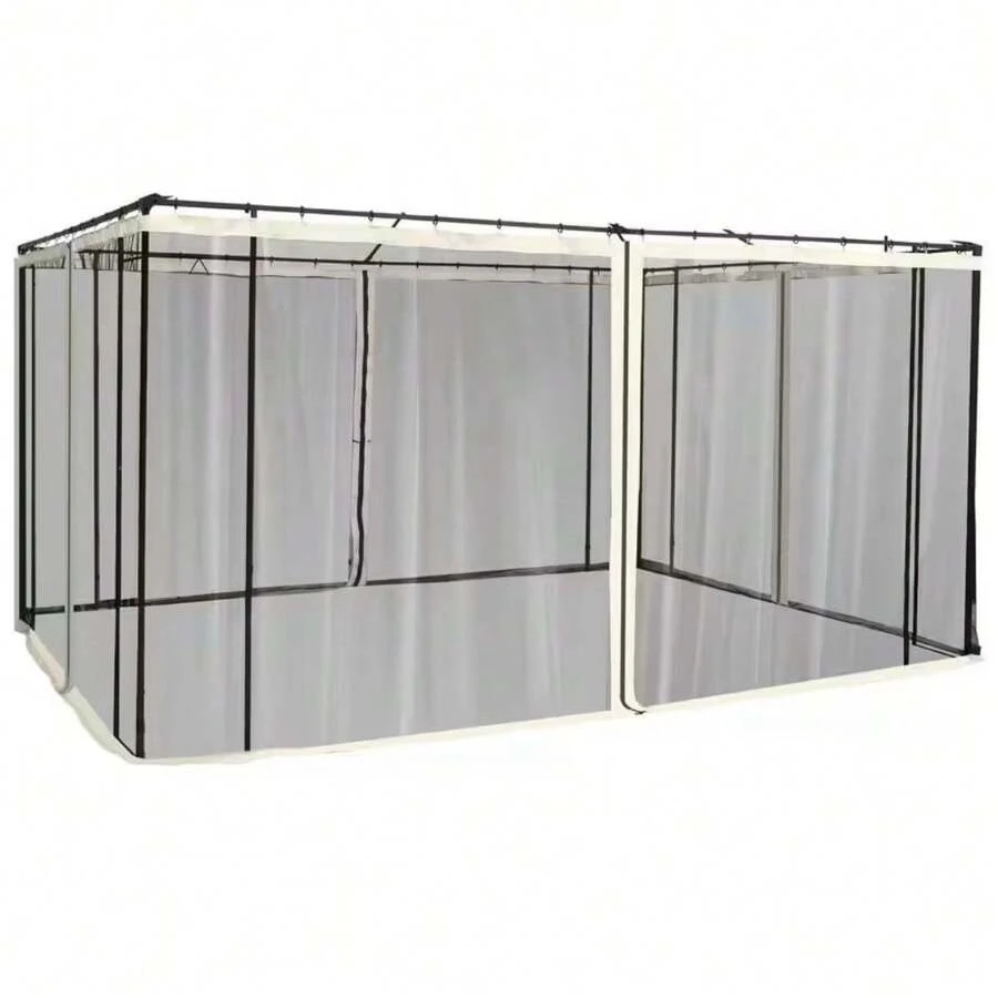 Outsunny Replacement Mesh Mosquito Netting Screen Walls 10 X 12 With ...