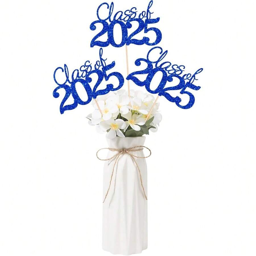 10 PCS Graduation Class Centerpieces Blue Class Of 2025 Graduation ...