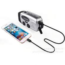 Emergency Hand Crank Radio – 2000 MAh/7400 MWh AM/FM/NOAA Solar ...
