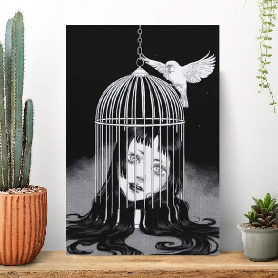 Framed Canvas Poster Poster Horror Anime Art Poster Music Poster Movie ...