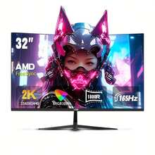 LXZ/Gawfolk 32-Inch PC Monitor, 27-Inch 2K/1K 165Hz/180Hz Curved Gaming ...