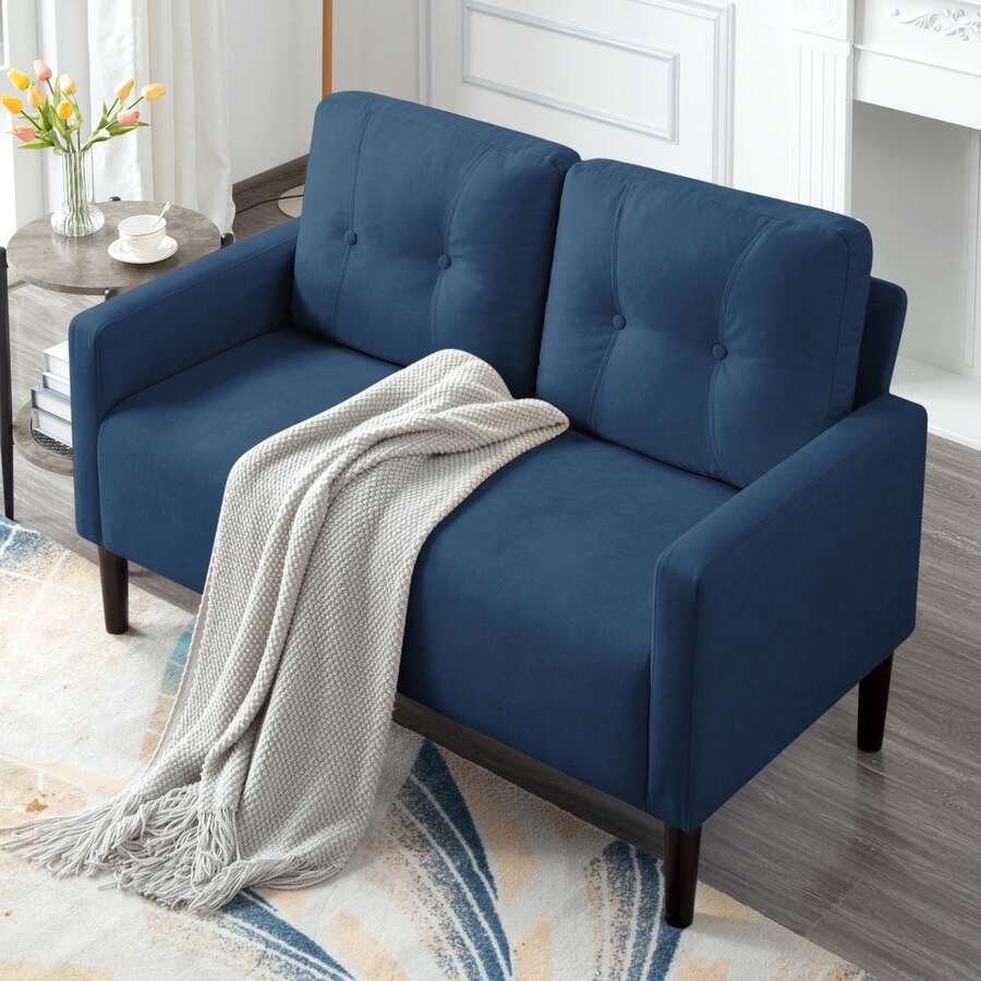 Nivtlpre Modern Compact Loveseat Sofa - Space-Saving Design With ...