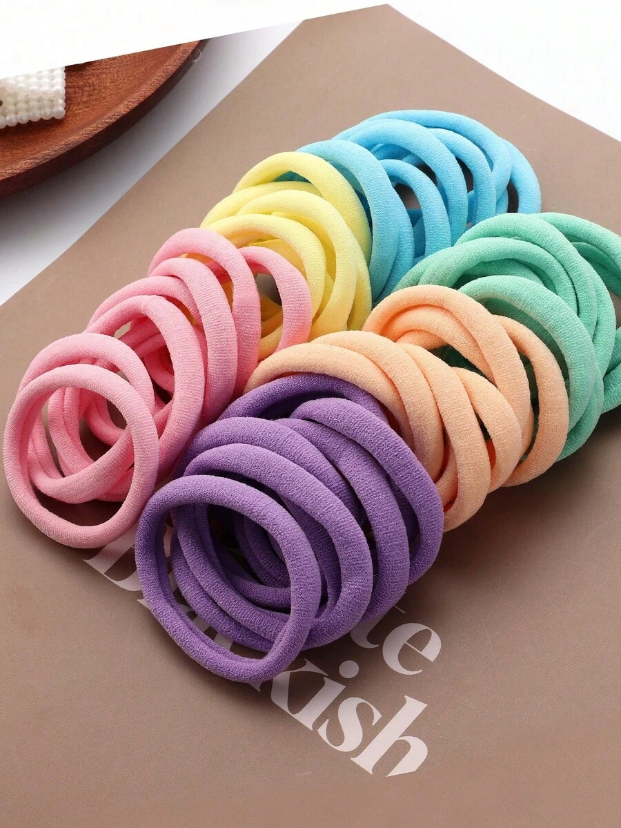 50/100pcs Minimalist High Elastic Hair Ties For Women, Suitable For ...