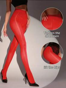 1 Pair Women's Oil Silk Transparent Glossy Pantyhose, Shiny Oil-Based Tight Pants | SHEIN USA