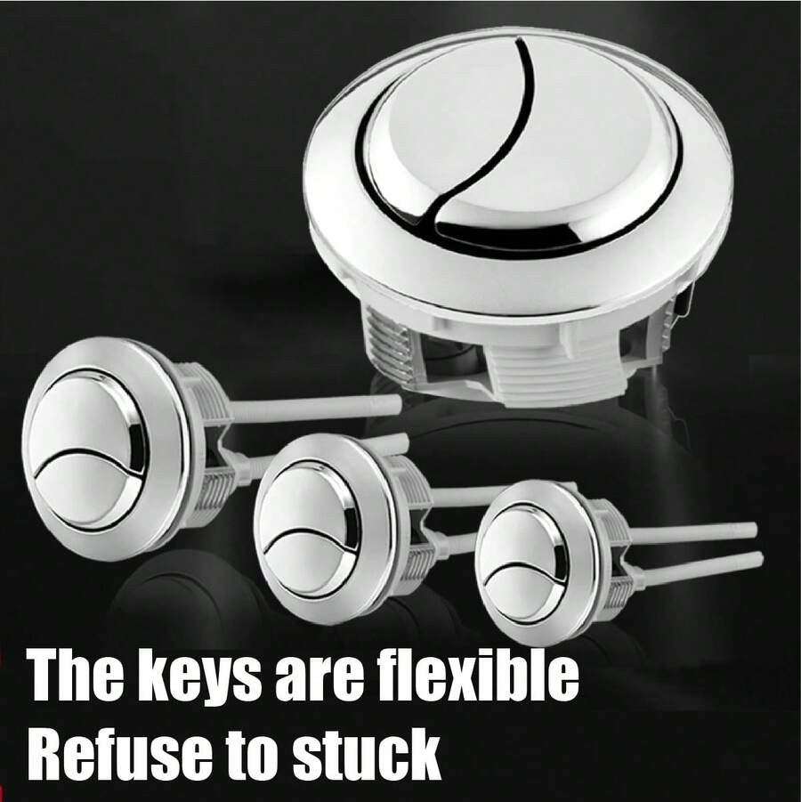 NetHong Universal Replacement Dual Flush Push Button Toilet Cistern ...