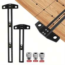 Woodworking 2 In 1 Drilling Positioning Scoring Ruler - Adjustable T ...