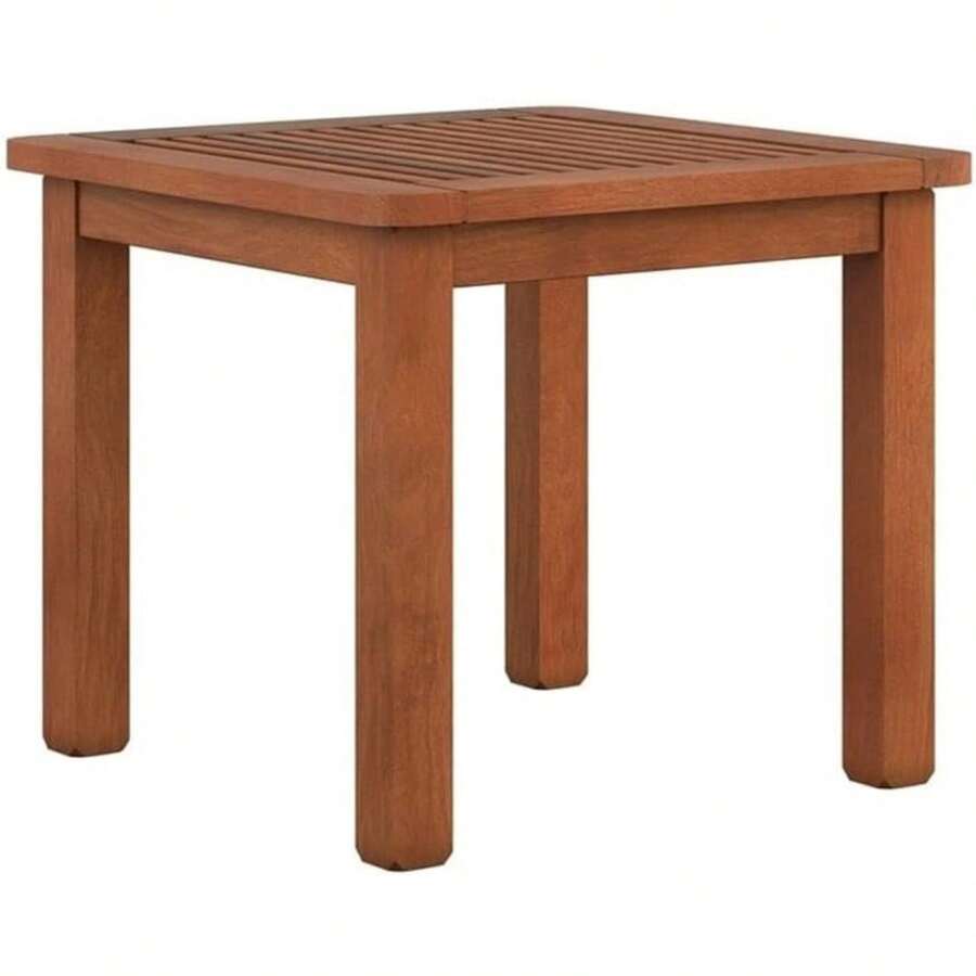 Wood Outdoor Small Side Table In Natural | SHEIN USA