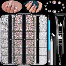 Art Rhinestone Glue Gel & 2 Boxes Flatback Gems Kit, 1 Tube Of 15ml ...