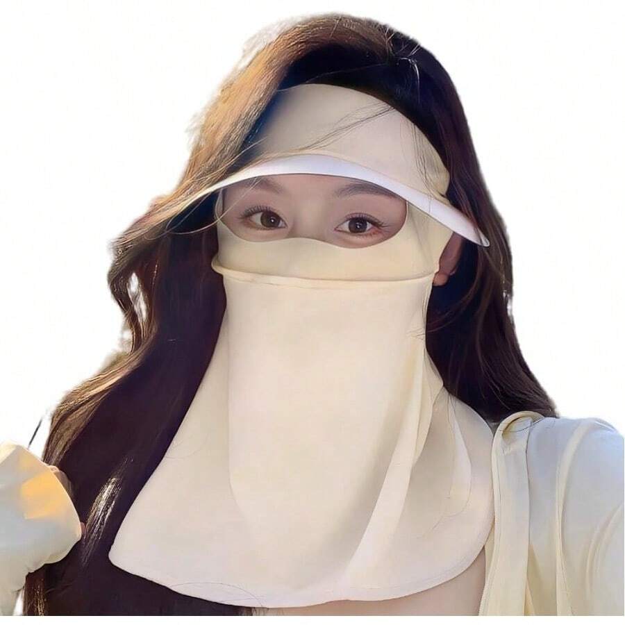 Breathable UV Face Cover Visor UPF 50+ Women Summer Face Covering Eye ...