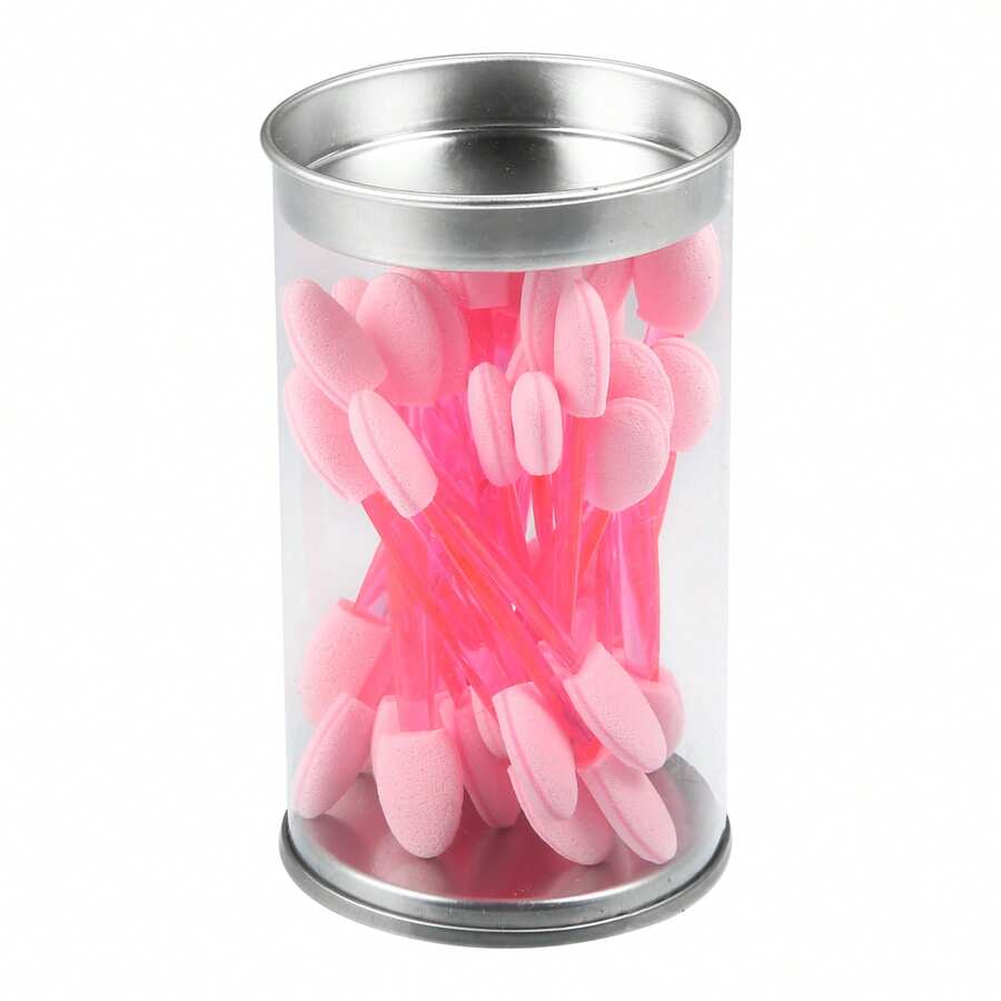25 Pcs Dual Sides Eye Shadow Sponge Applicators With Container ...