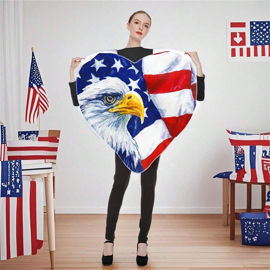 Independence Day Costume For Women And Men, Star Stripe Hat Heart ...