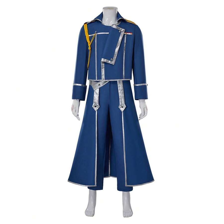 Colonel Roy Mustang Fullmetal Alchemist Cosplay Costume Halloween ...