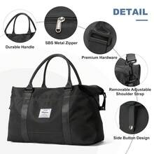 Travel Duffel Bag With Shoes , Weekender Travel Bag For Women,Carry On ...