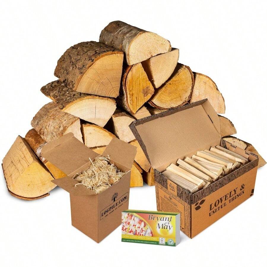 Logpile Fire Pit 50kg Starter Kit Kiln Dried Logs For Outdoor Fire Pits ...