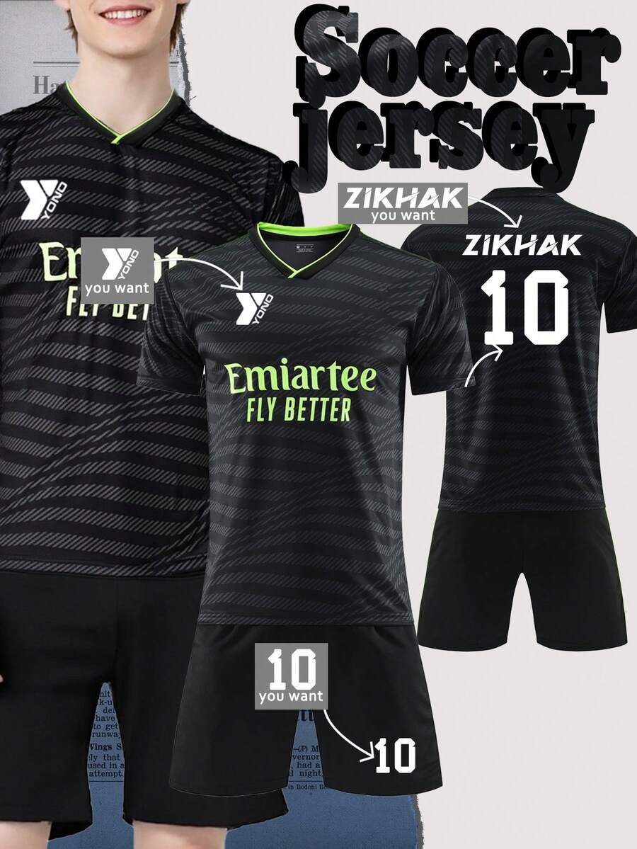 Customizable Real Madrid-Inspired Men's Football Kit - Personalized ...