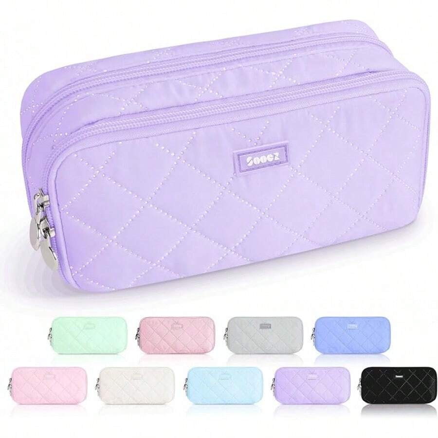 Sooez Large Pencil Case Pouch,Extra Big Pencil Bag With 8 Compartments ...