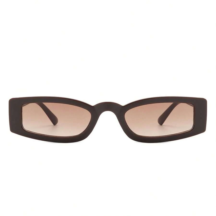 Retro Narrow Rectangle Sunglasses – Slim Square Tinted Lenses Vintage ...