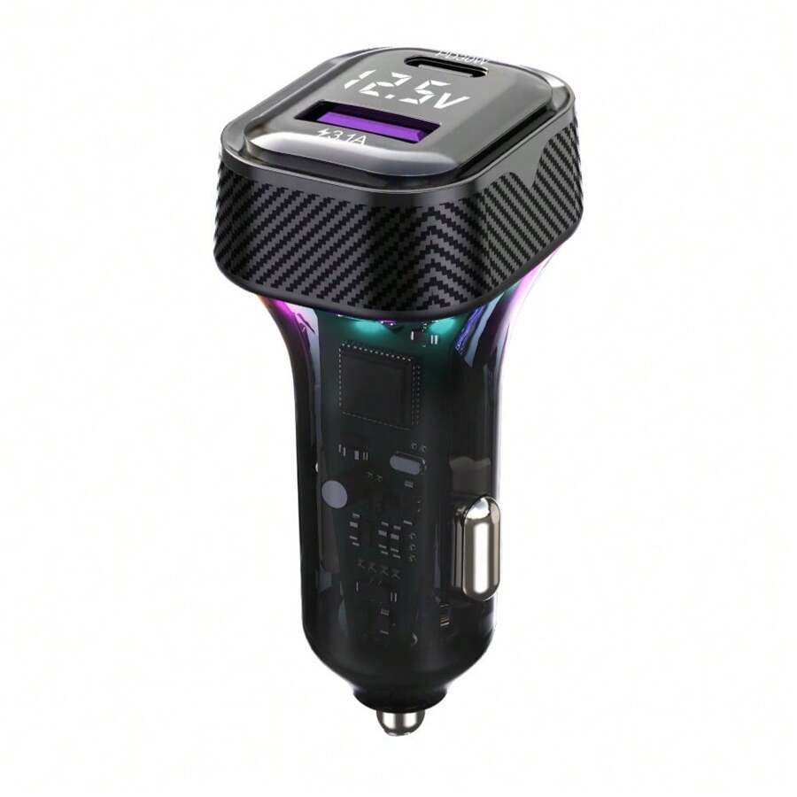 Car Charger Dual Charging Ports PD30W Type C Support Fast Charging USB Car Adapter With Voltage ...