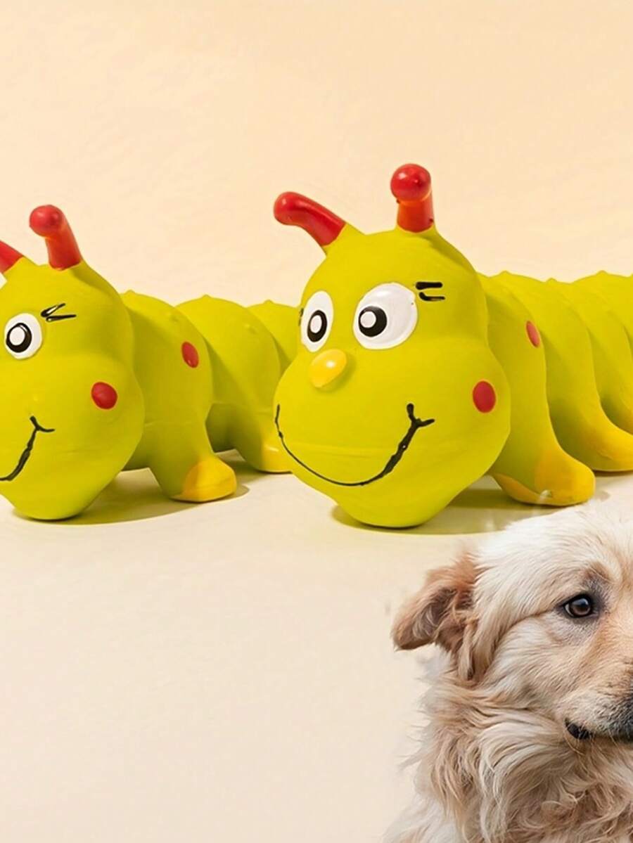 1pc Pet Latex Plush Caterpillar Toy, Slow Rebound Stress Relief ...
