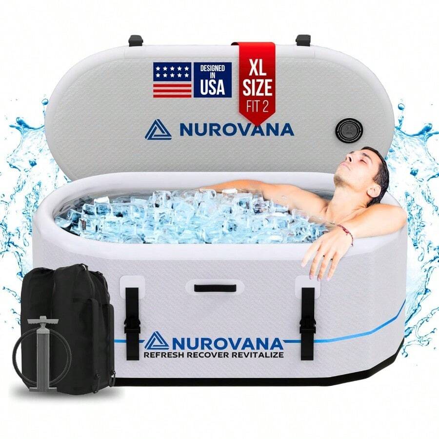 Cold Plunge Tub With Water Chiller Port XL 59in Portable Ice Bath Tub ...