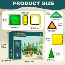 Magnetic Building Tiles, Large Magnet Building Set, Magnetic Blocks, 3D ...