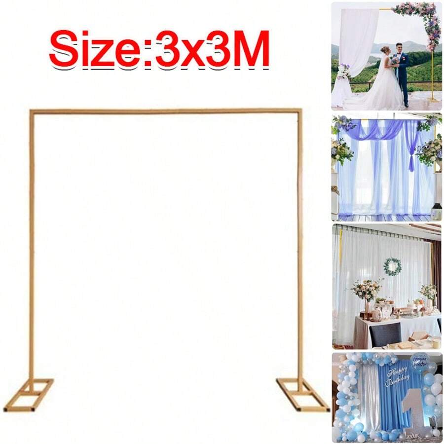3x3m/10x10ft Wedding Backdrop Stand Pipe Stage Flower Rack Arch Iron ...