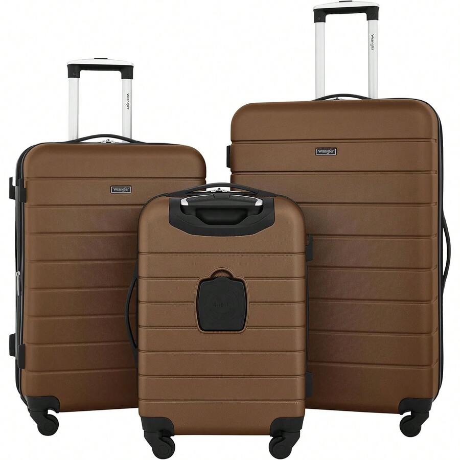 Smart Luggage Set With Cup Holder And USB Port, Toffee, 20-Inch Carry ...