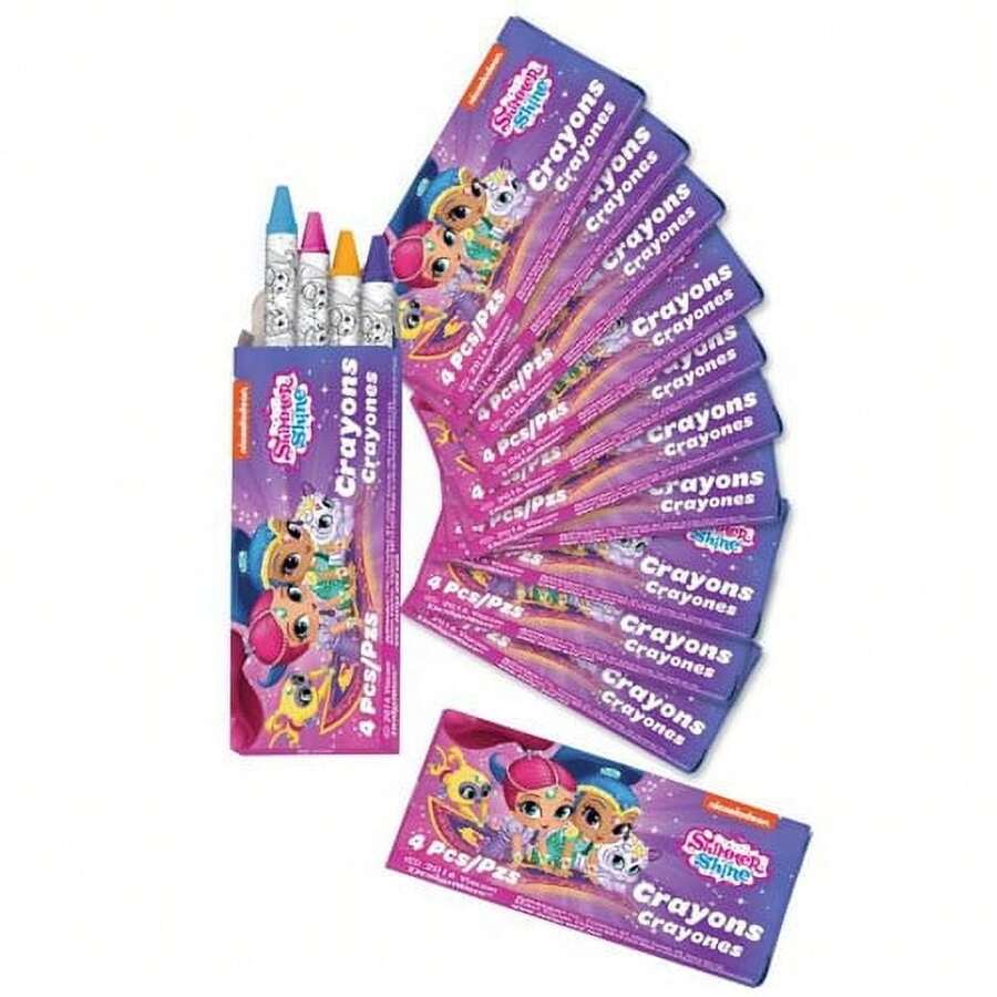 Shimmer And Shine 4-Pack Mini Crayons / Favors (12ct) | SHEIN USA
