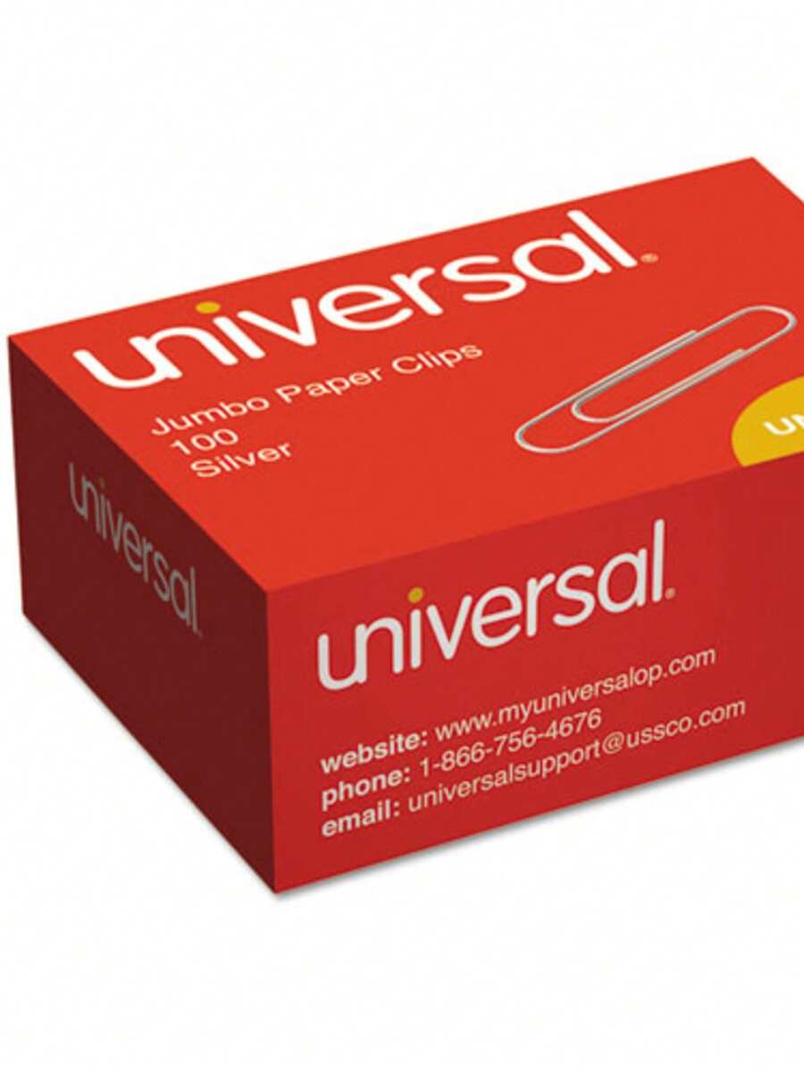 Paper Clips, Jumbo, Smooth, Silver, 100/Box | SHEIN USA