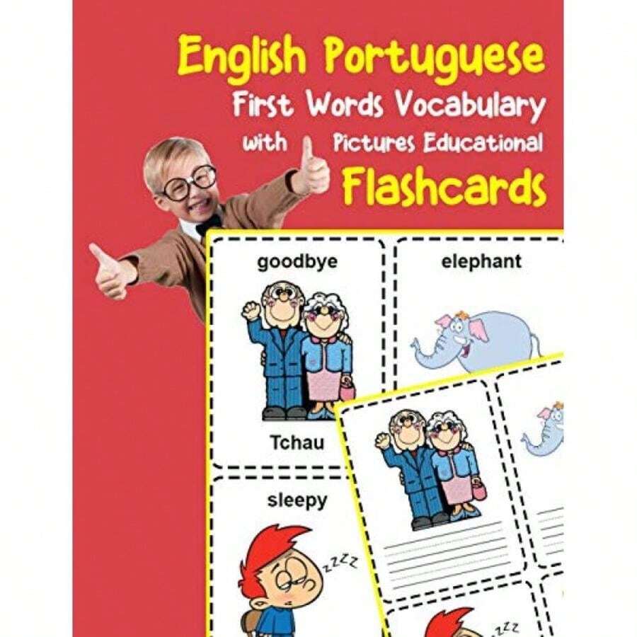 English Portuguese First Words Vocabulary With Pictures Educational ...