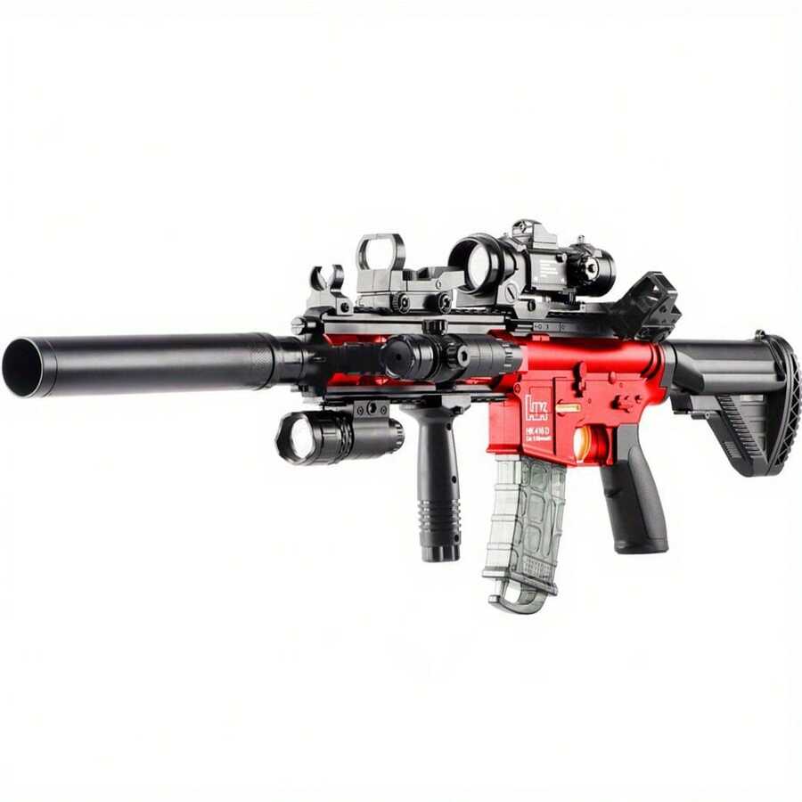 The Red M416 Soft Bullet Assault Rifle Toy Gun Comes With 20 Soft ...