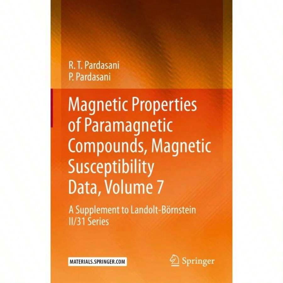 Magnetic Properties Of Paramagnetic Compounds, Magnetic Susceptibility ...
