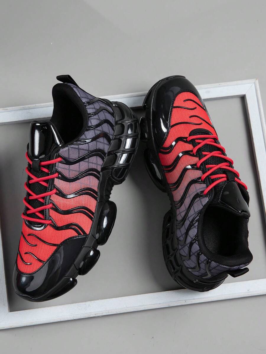 Red Sneakers Men's Shoes Men Sports Casual Shoes Jogging Shoes Male ...