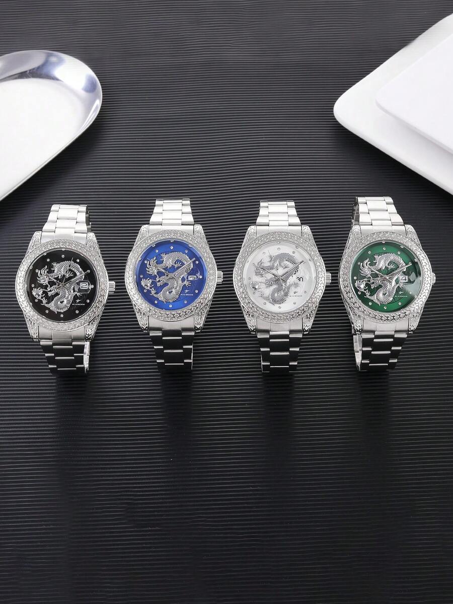 RICECGO 1pc Men's Classic Quartz Watch - Business Style, Circular Dial ...