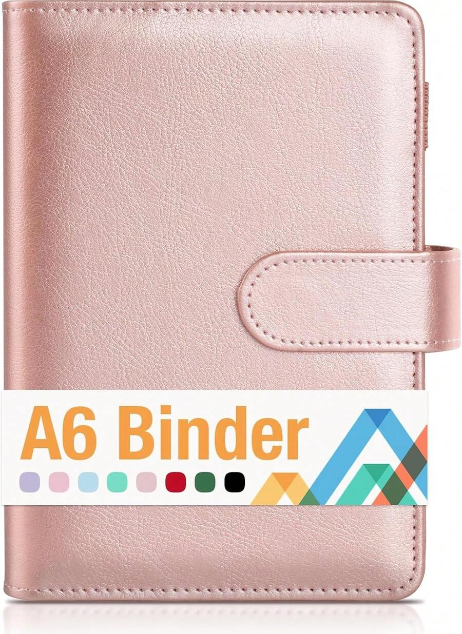 Sooez A5 Binder 6 Ring, Refillable Notebook Planner Cover, Small ...