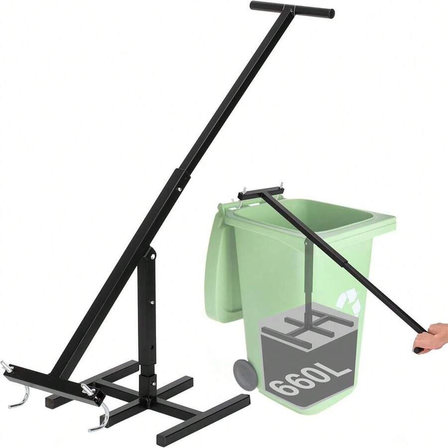 Heavy Duty Steel Wheelie Bin Trash Compactor Waste Recycling Bin Hand ...