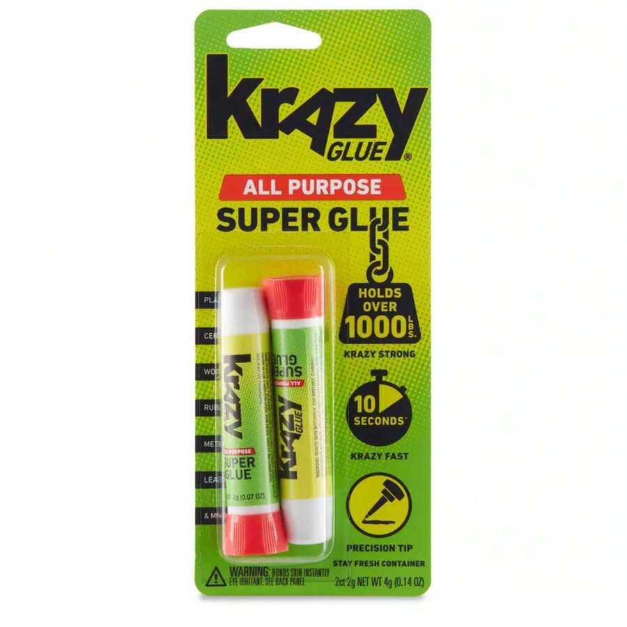 Krazy Glue All Purpose Precision Tip Super Glue 2g: Fast Drying, Clear ...