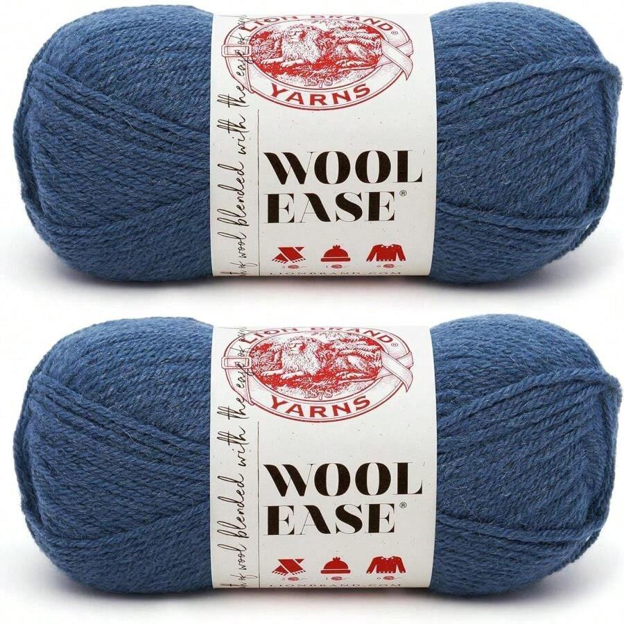Lion Brand Yarn Wool-Ease Yarn, Worsted-Weight Yarn For Knitting And ...