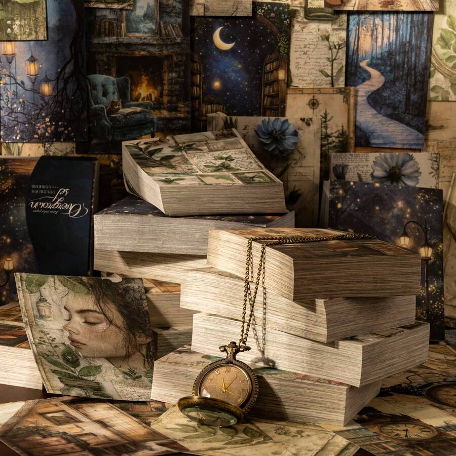 Tomato-jam Girl 1 Book 200 Sheets Vintage Style Scrapbooking Material ...