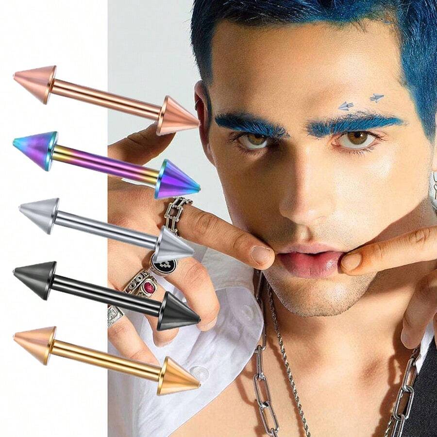 5 PEÇAS Brinco de Cartilagem de Barra Halteres, Joia de Piercing ...